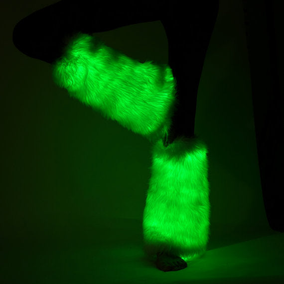 Light Up Led Fluffies & Leg Warmers | Furry Rave Boot Covers – Rave-Nation