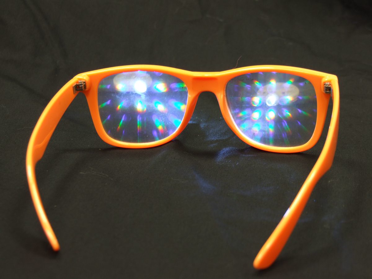 Rainbow Vision Diffraction Glasses- Neon Orange – Rave-Nation