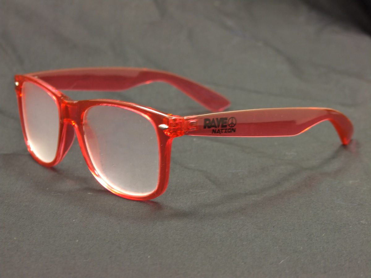 Rainbow Vision Diffraction Glasses- Transparent Red – Rave-Nation