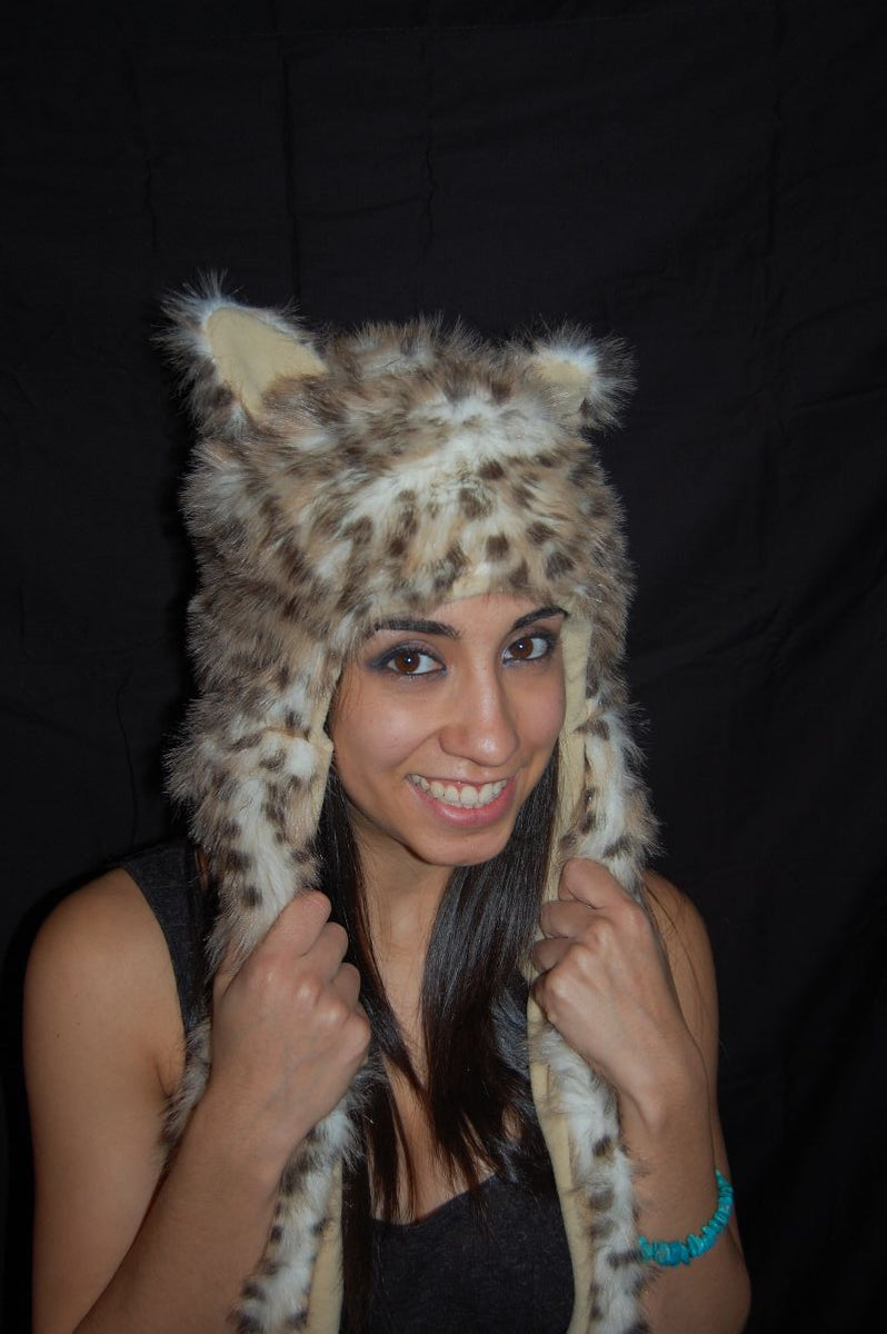 Fuzzy Long Animal Hat- Snow Leopard- Be a part of the Rave Nation ...
