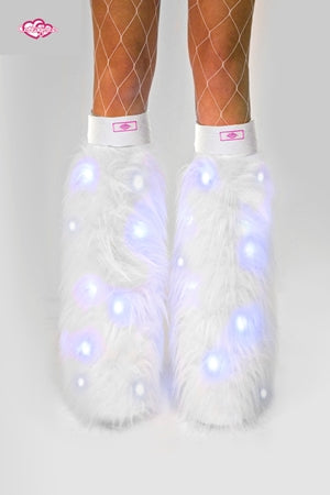 White LED Furry Rave Leg Warmers – Rave-Nation