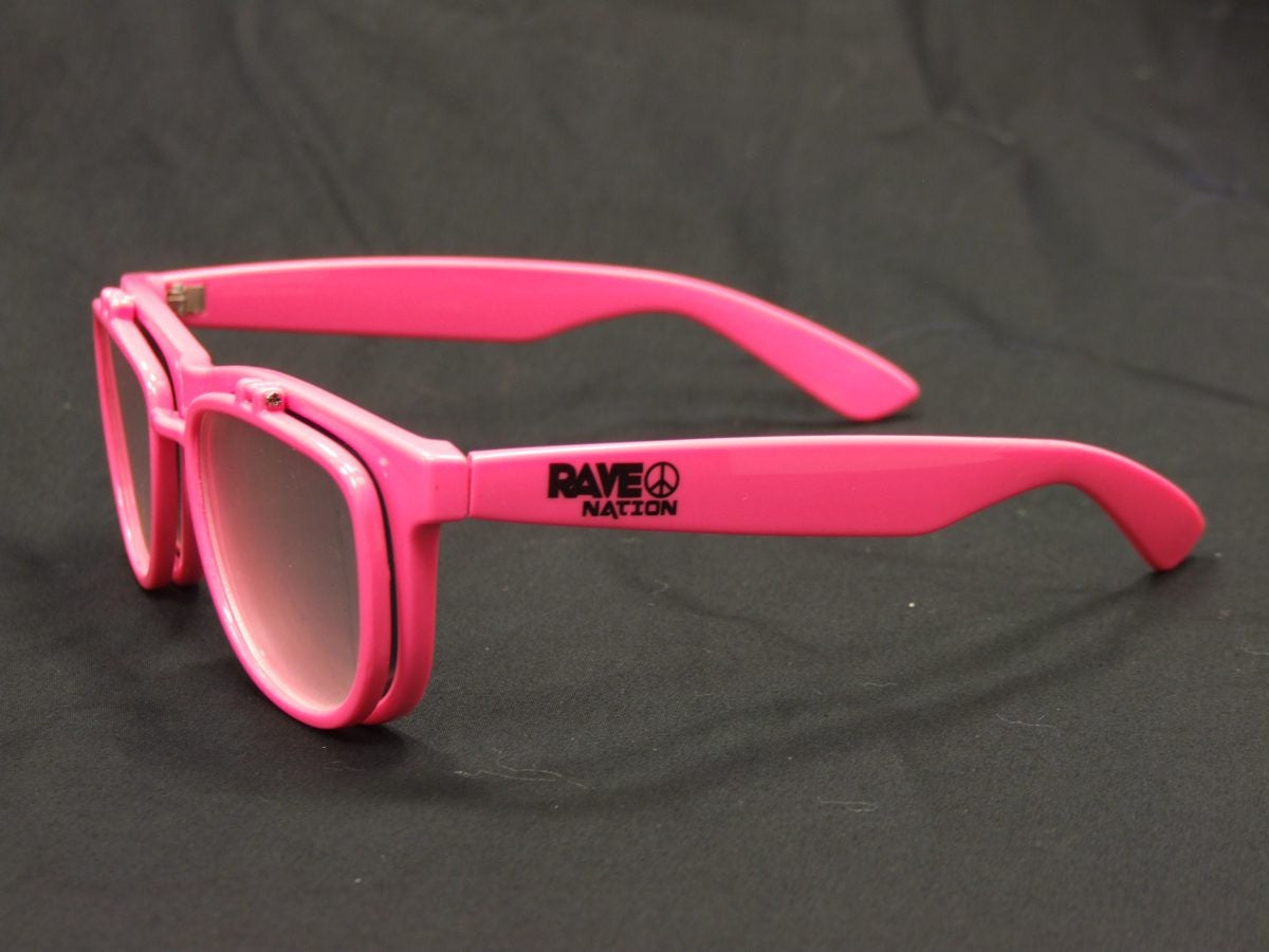 Rainbow Vision Diffraction Glasses- Pink – Rave-Nation