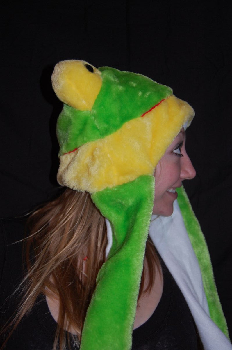 Long Double Sided Animal Hat- Frog - Be a part of the Rave Nation ...